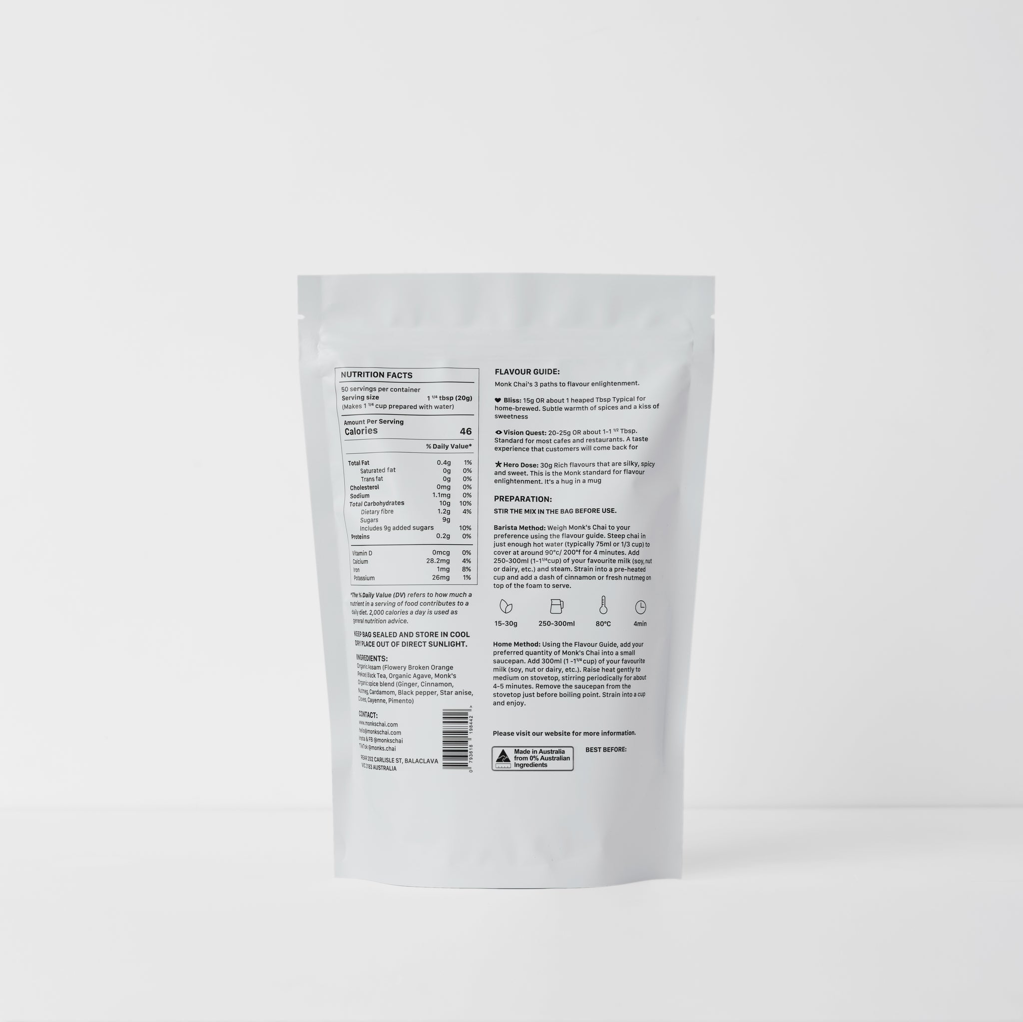 Monks Peace Pack 2 x 1KG bags – Monk's Chai